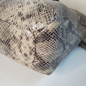 Coach | Bags | Coach Campbell Exotic Pythom Embossed Gray Leather Izzy ...